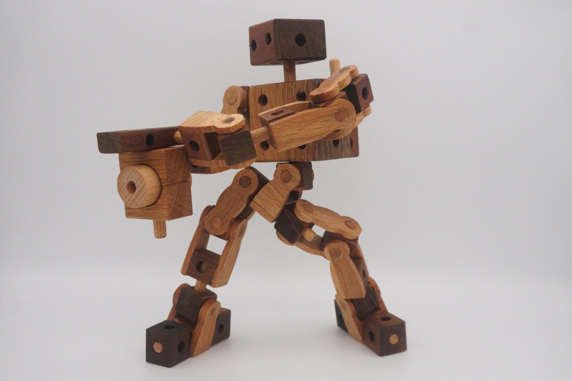 Block Bot Multi-build Constructible and Posable Robot Toy | Etsy