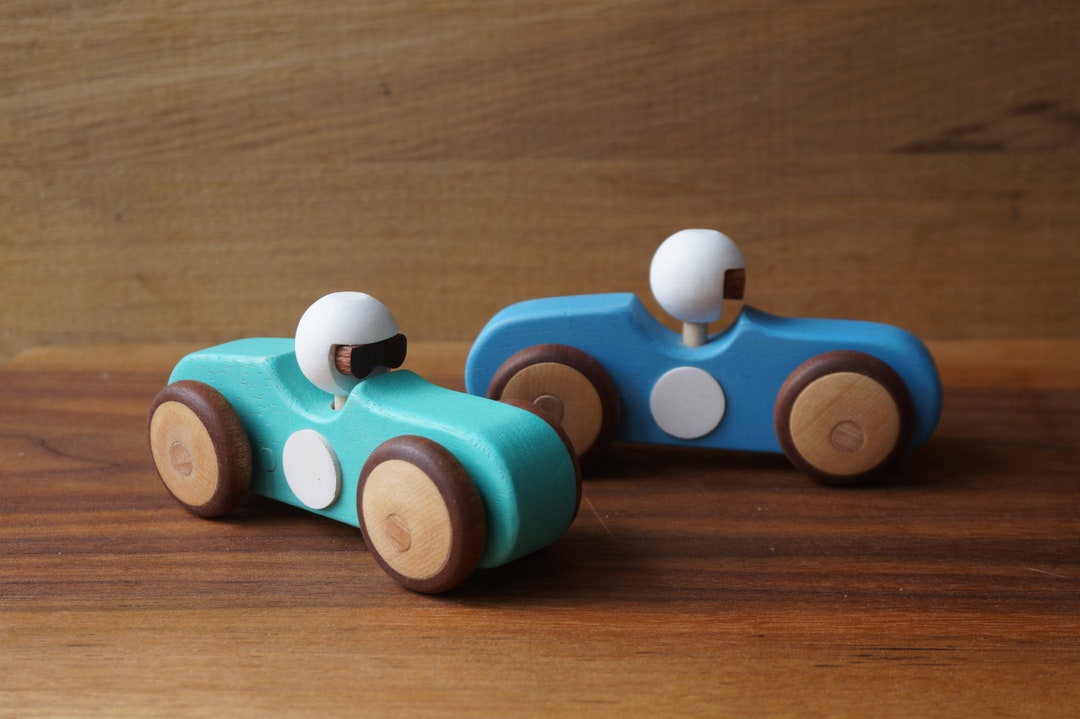 Toy Race Car Automaton With Bobbing Head Handmade From - Etsy