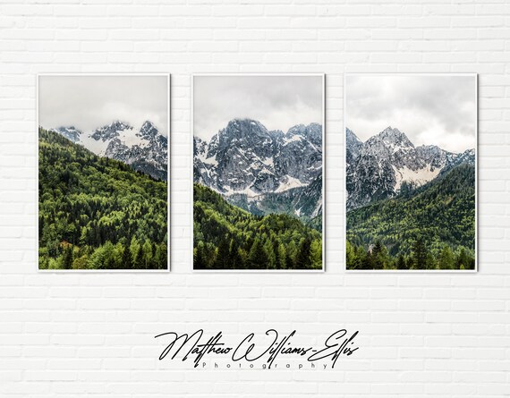 Print Set of 3 Alps Mountains A4 Prints in Europe Three | Etsy