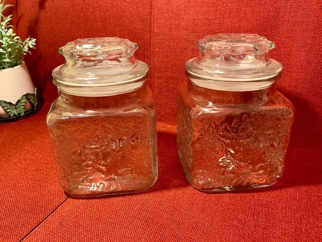 CLEARANCE Princess House Fantasia Canisters, Glass Apothecary Jars ...