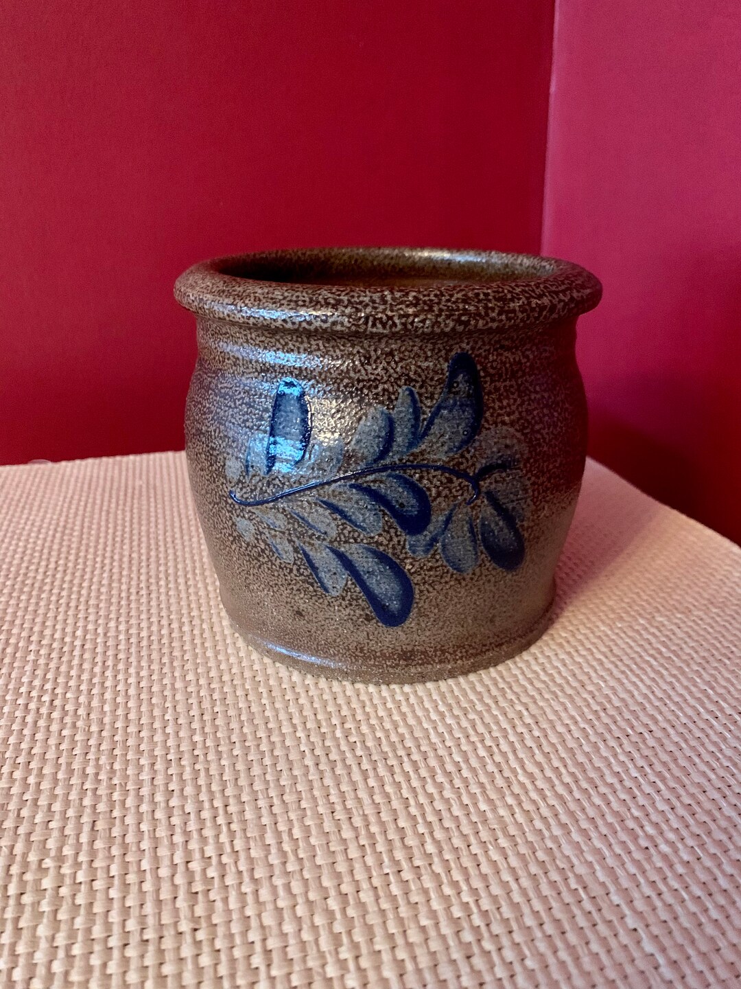 Vintage David Eldreth Salt Glazed Brown Pottery (blue Spring Flower ...