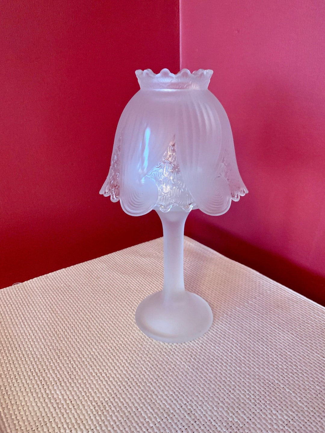 Vintage Partylite Clairmont Clear Frosted Fairy Lamp. Frosted, Clear ...