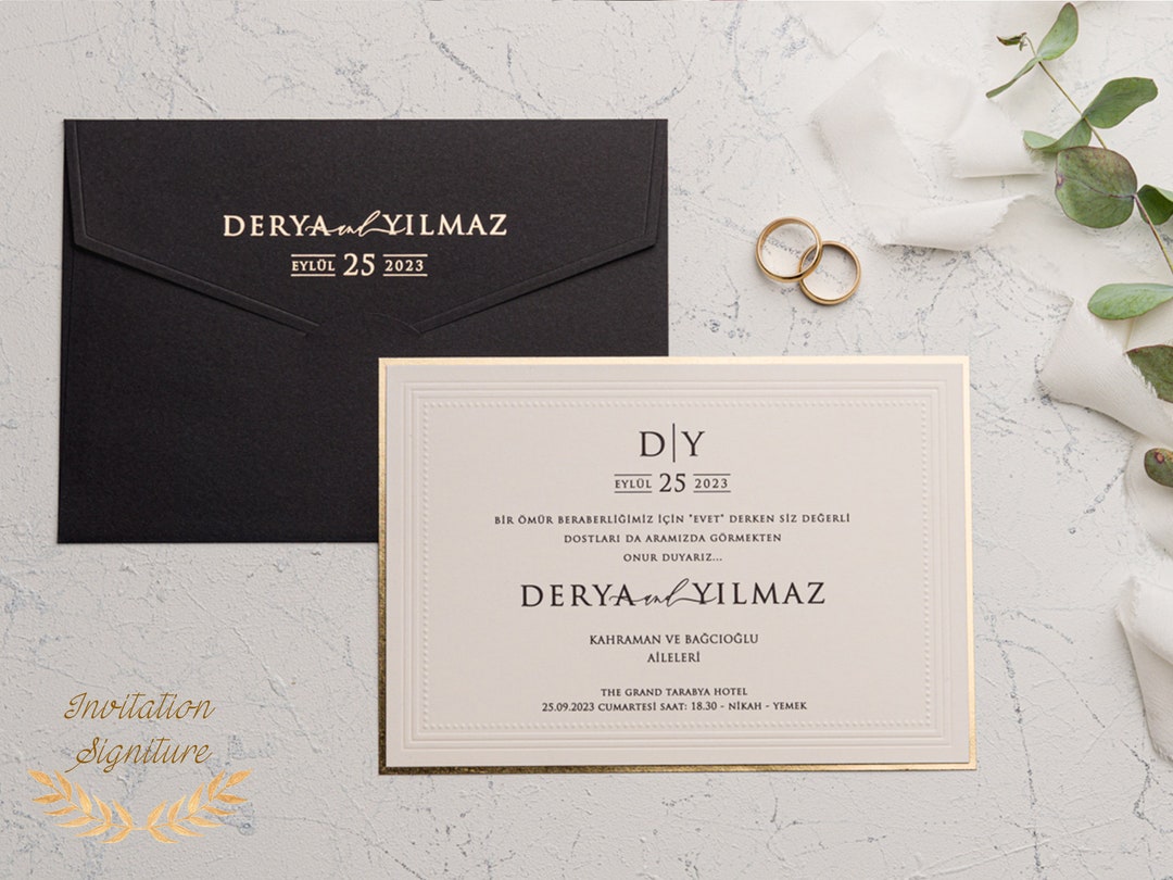 Wedding Invitation, Paper Invitations, Paper Black Invitations ...