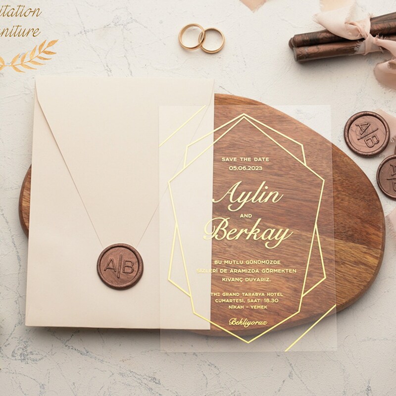 Transparent Wedding Invitation, - Etsy
