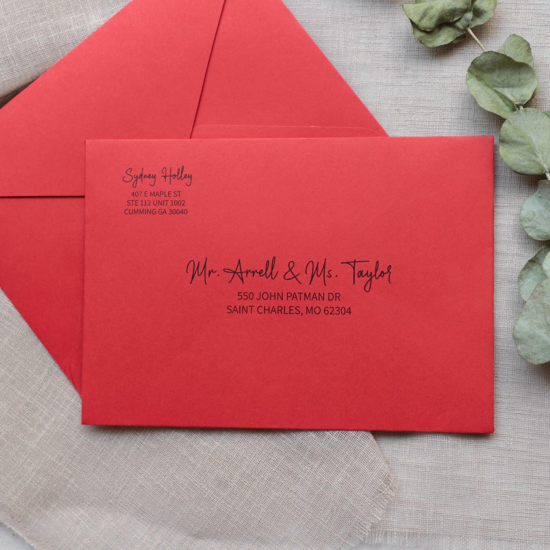 Modern Wedding Envelope Address Printing - Custom Address Printing for ...