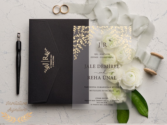 Frosted Contemporary Wedding Invitations