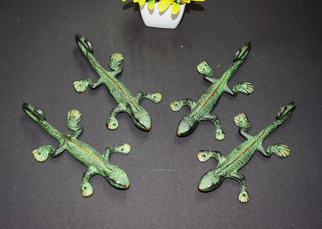 Set of 04 Pieces| Lizard Hook | Brass Chameleon Hanger - Etsy