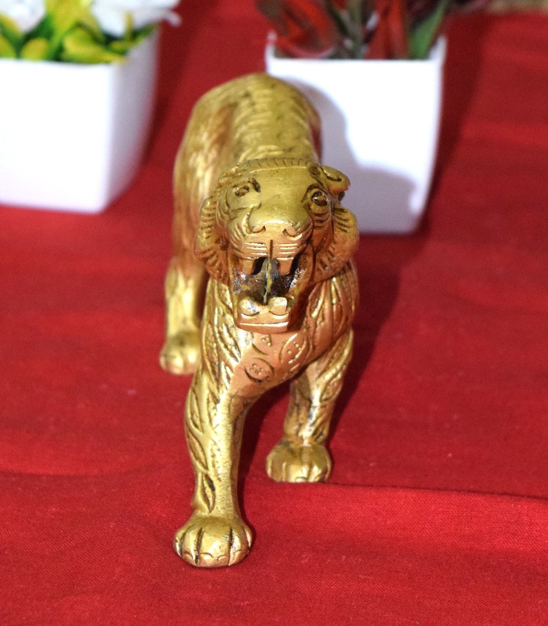 Bengal Tiger Statue Brass Malayan Tiger Figurine Statue - Etsy