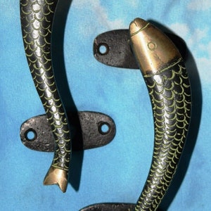 Fish Handle Pair Cabinet Pull Handle Kitchen Dresser - Etsy