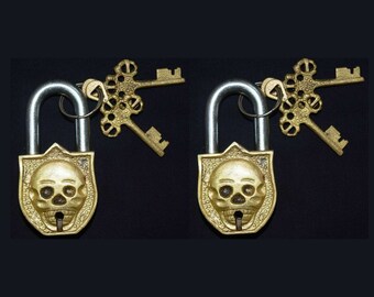 Padlock With Skull - Etsy