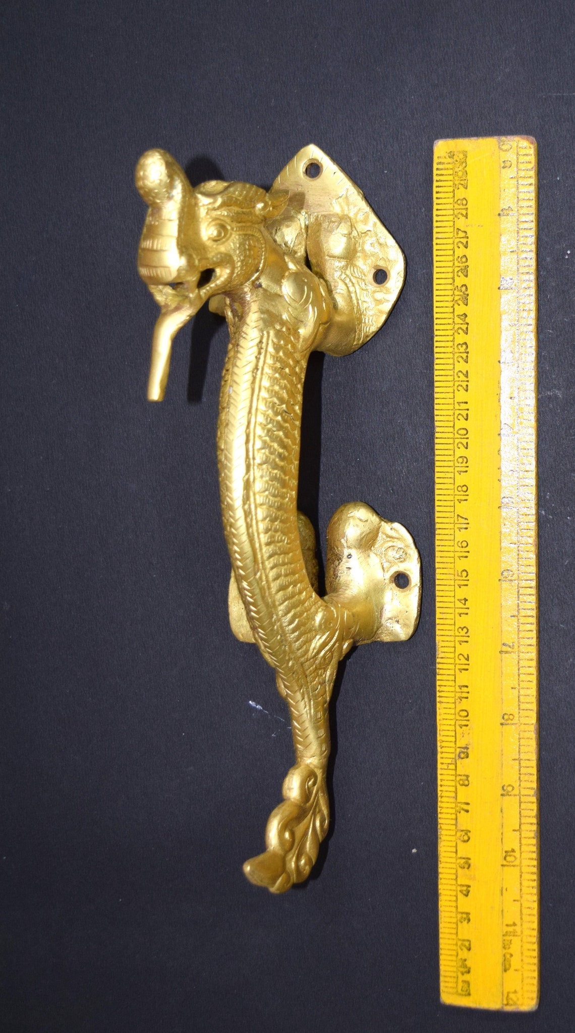 Brass Dragon Design Door Handle Chinese Dragon Theme Door | Etsy