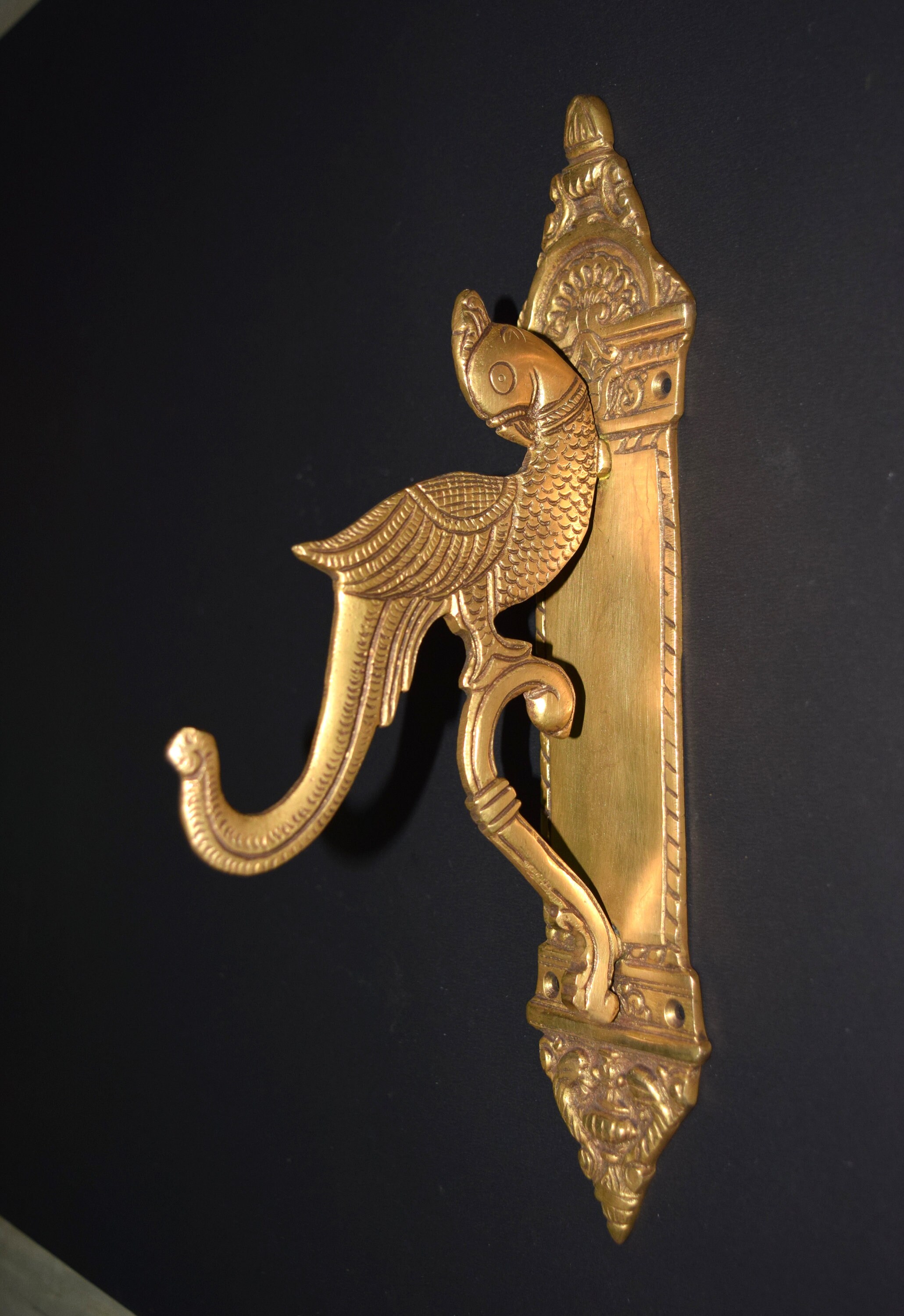 Brass Wall Parrot Hook Hand Engraving Bird Hanging Hanger | Etsy