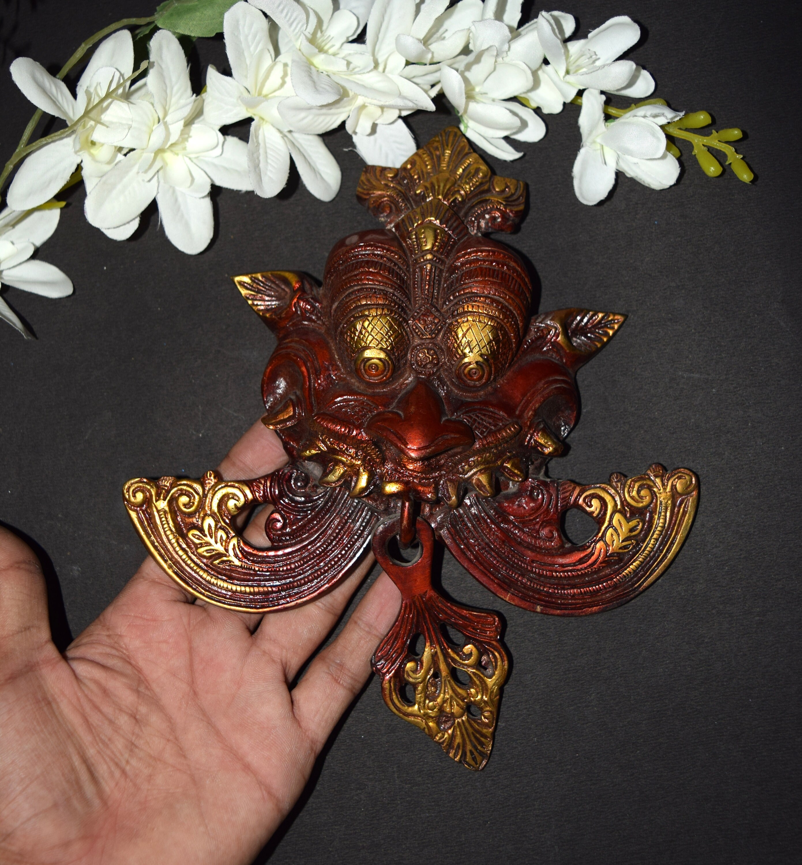 The Mythical Yali Wall Hanger Brass Ethnic Yali Wall Hanging | Etsy