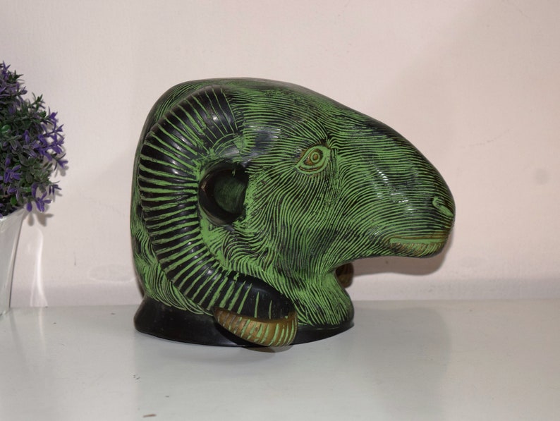 Baphomet Trophy Head to Brass Wall Decor Rams Animal Sculpt - Etsy