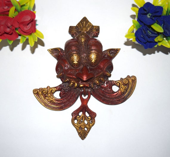 The Mythical Yali Wall Hanger Brass Ethnic Yali Wall Hanging - Etsy