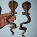 Exquisite Snake Handle Brass Door Handle Pair 8.5 - Etsy