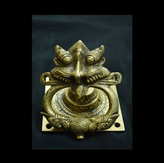 Mythology Yali Face Knocker Brass Tibet Door Bell Door | Etsy