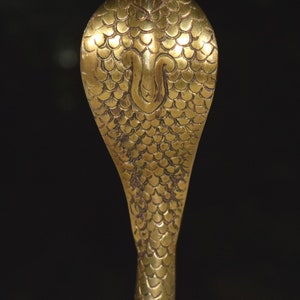 10'' Inches Lord Shiva Snake Idol | Egyptian Serpent Pure Brass Craft ...
