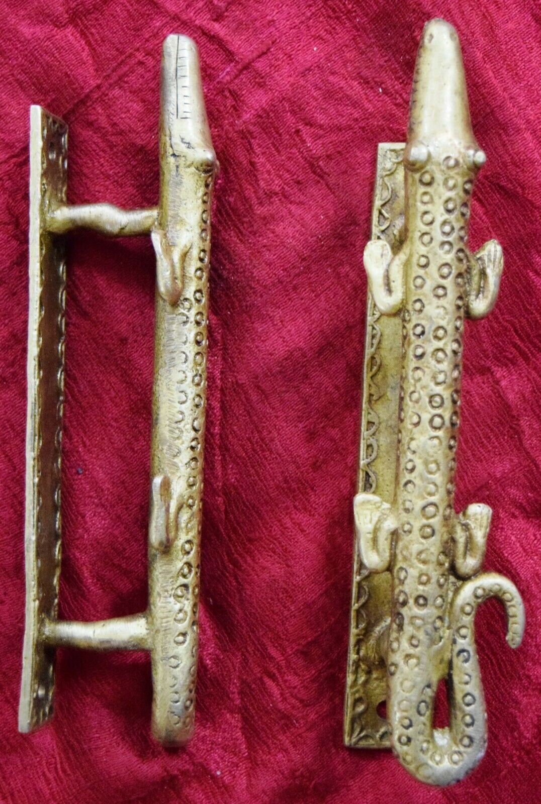 7 Inches Alligator Door Handle Brass Lizard Door Pull - Etsy