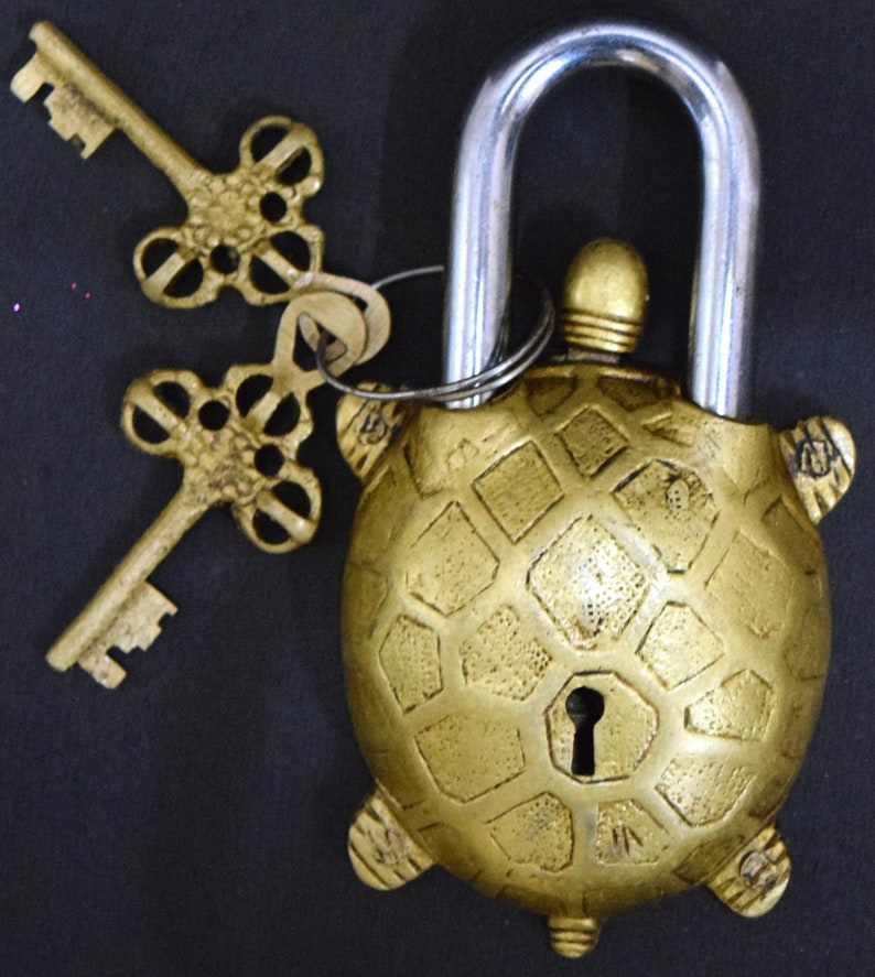 Thai Turtle Padlock Brass Hardware Safety Doors and Locks - Etsy