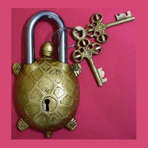 Thai Turtle Padlock Brass Hardware Safety Doors and Locks Tortoise ...
