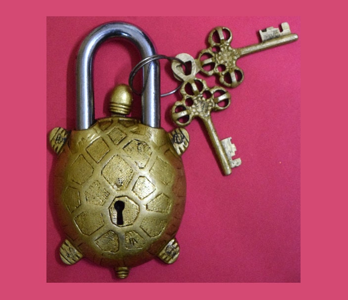 Thai Turtle Padlock Brass Hardware Safety Doors and Locks | Etsy