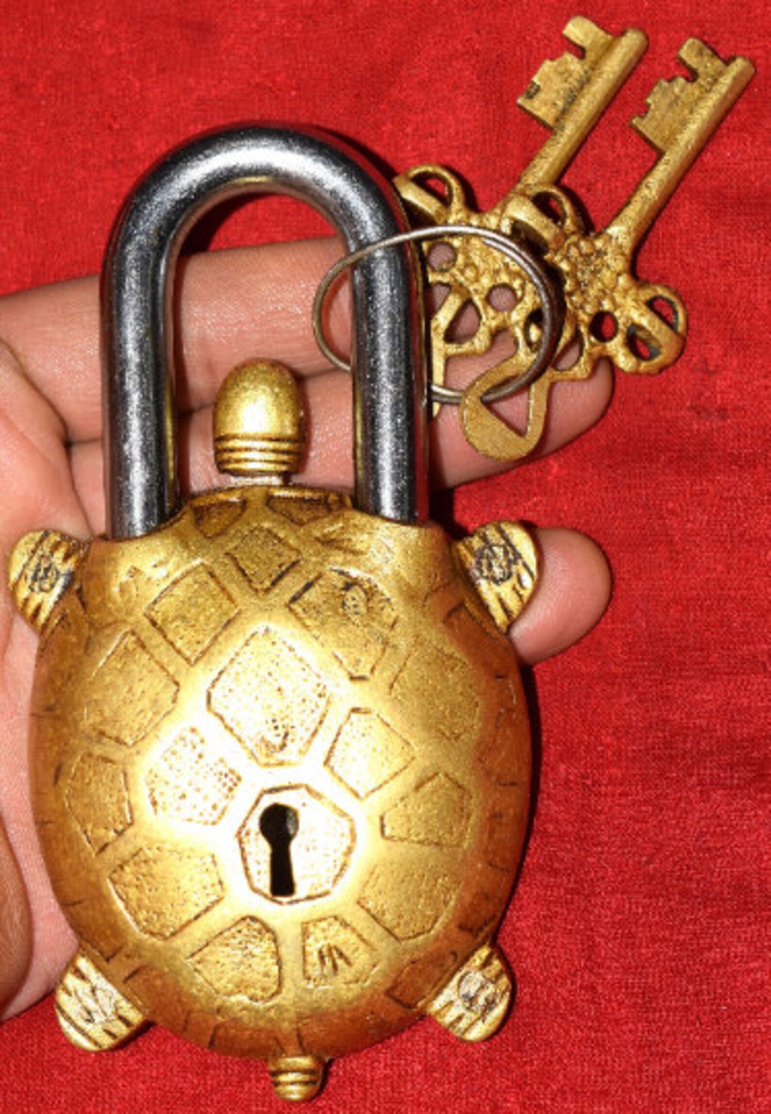 Thai Turtle Padlock Brass Hardware Safety Doors and Locks | Etsy