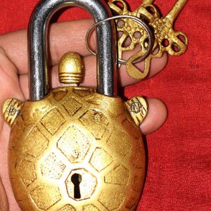 Thai Turtle Padlock Brass Hardware Safety Doors and Locks Tortoise ...