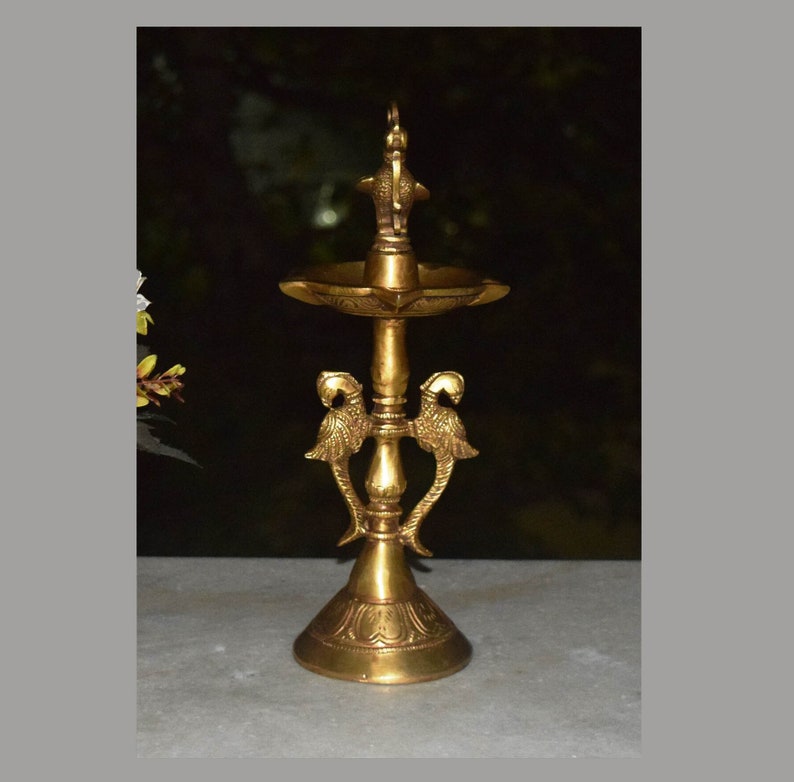 Traditional Peacock Bird Floor Lamp Pure Brass Samayee for | Etsy