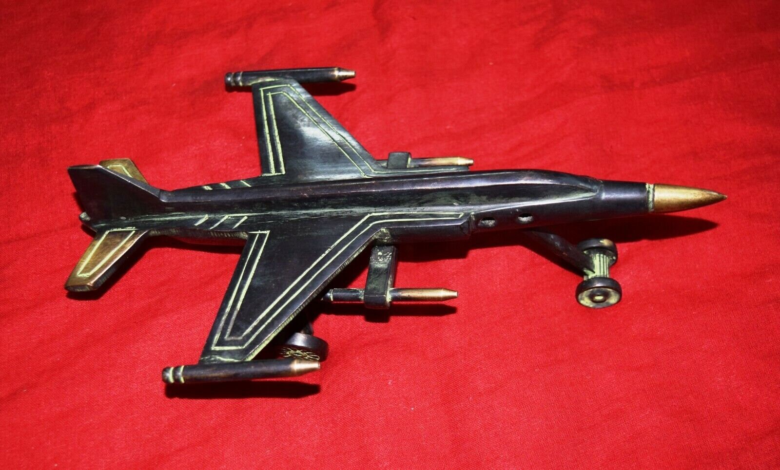 Fighter Jet Plane Figurine Showpiece Brass Fighter Aircraft | Etsy
