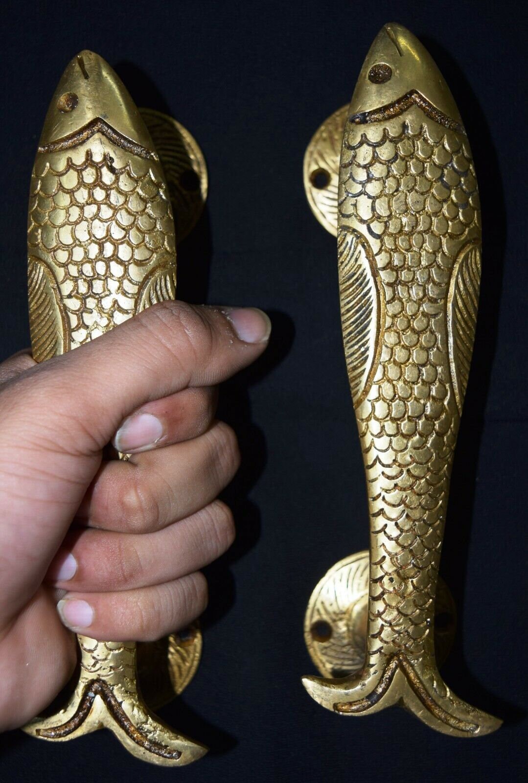 Fish Door Handle Brass Fish Door Pull | Etsy