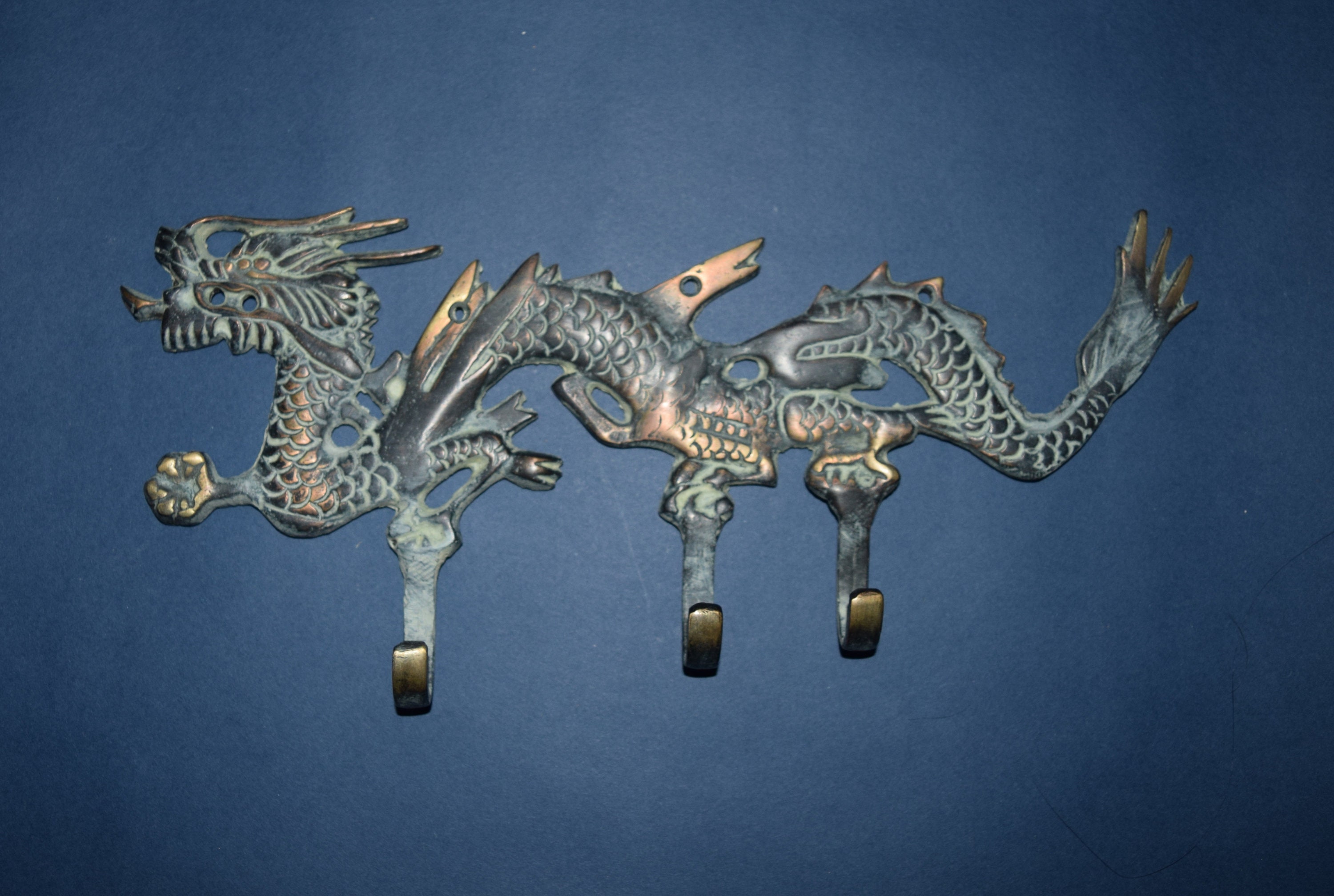 Handmade Sun Long Dragon Wall Hook Antique Style Chinese - Etsy