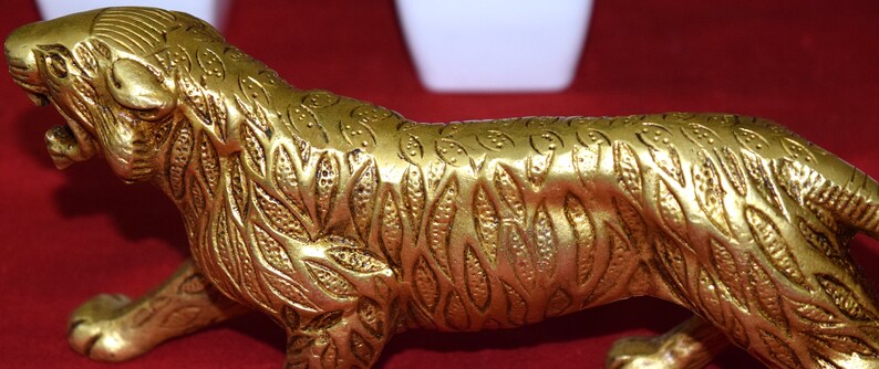 Bengal Tiger Statue Brass Malayan Tiger Figurine Statue - Etsy