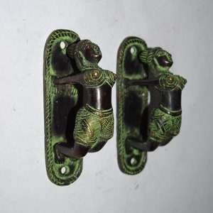 Girl Yoga Figurine Door Handle Pair | Brass Door Accessories OGL - Etsy