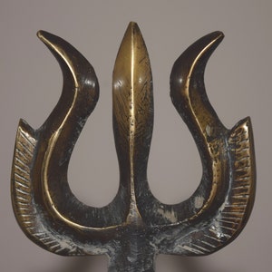 Lord Shiva Trident Statue Exotic Vintage Trishula | 14.5'' Inches Long ...