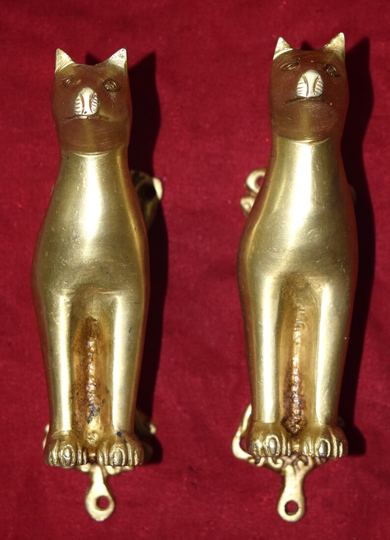 Brass Cat Door Handle Handmade Cat Shape Almirah Door Pull - Etsy
