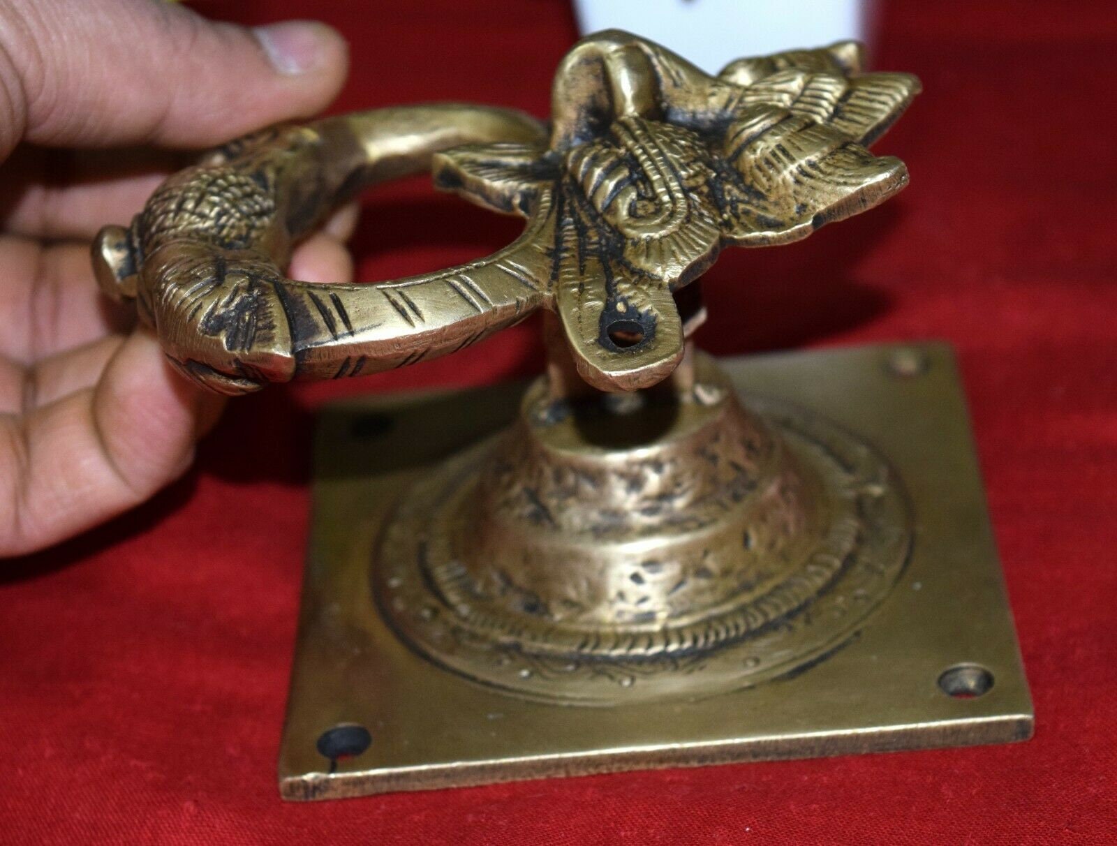 Brass Yali Face Knocker Tibetan Theme Door Bell Buddhism | Etsy