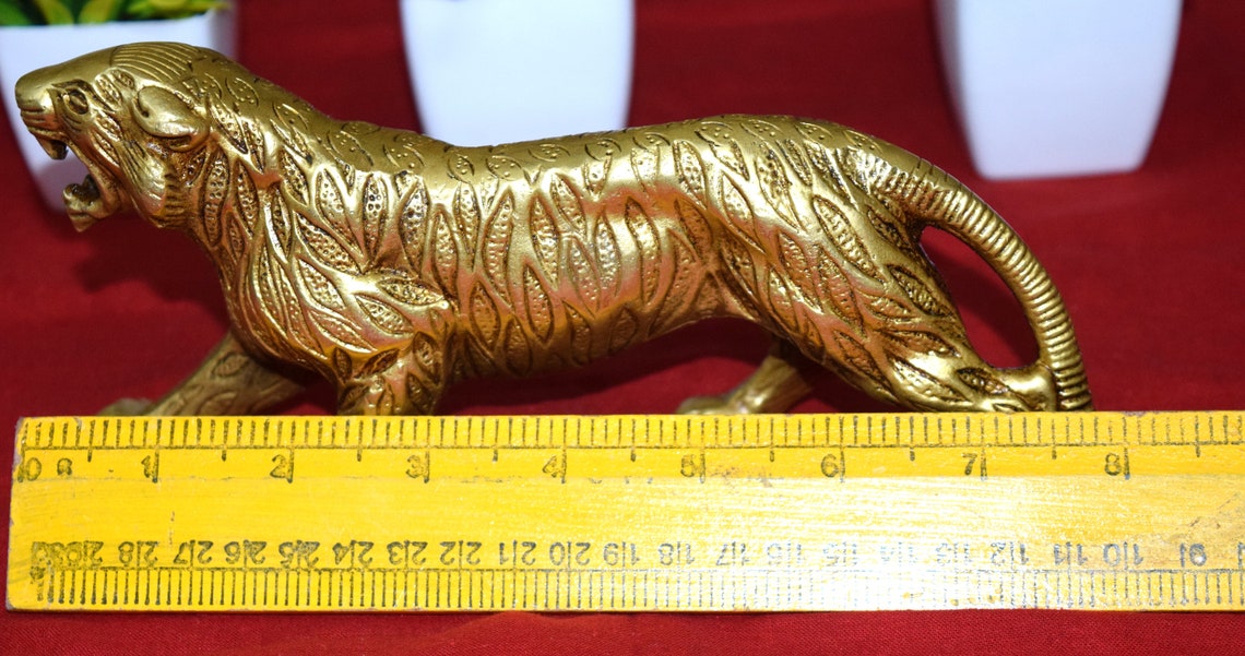 Bengal Tiger Statue Brass Malayan Tiger Figurine Statue | Etsy