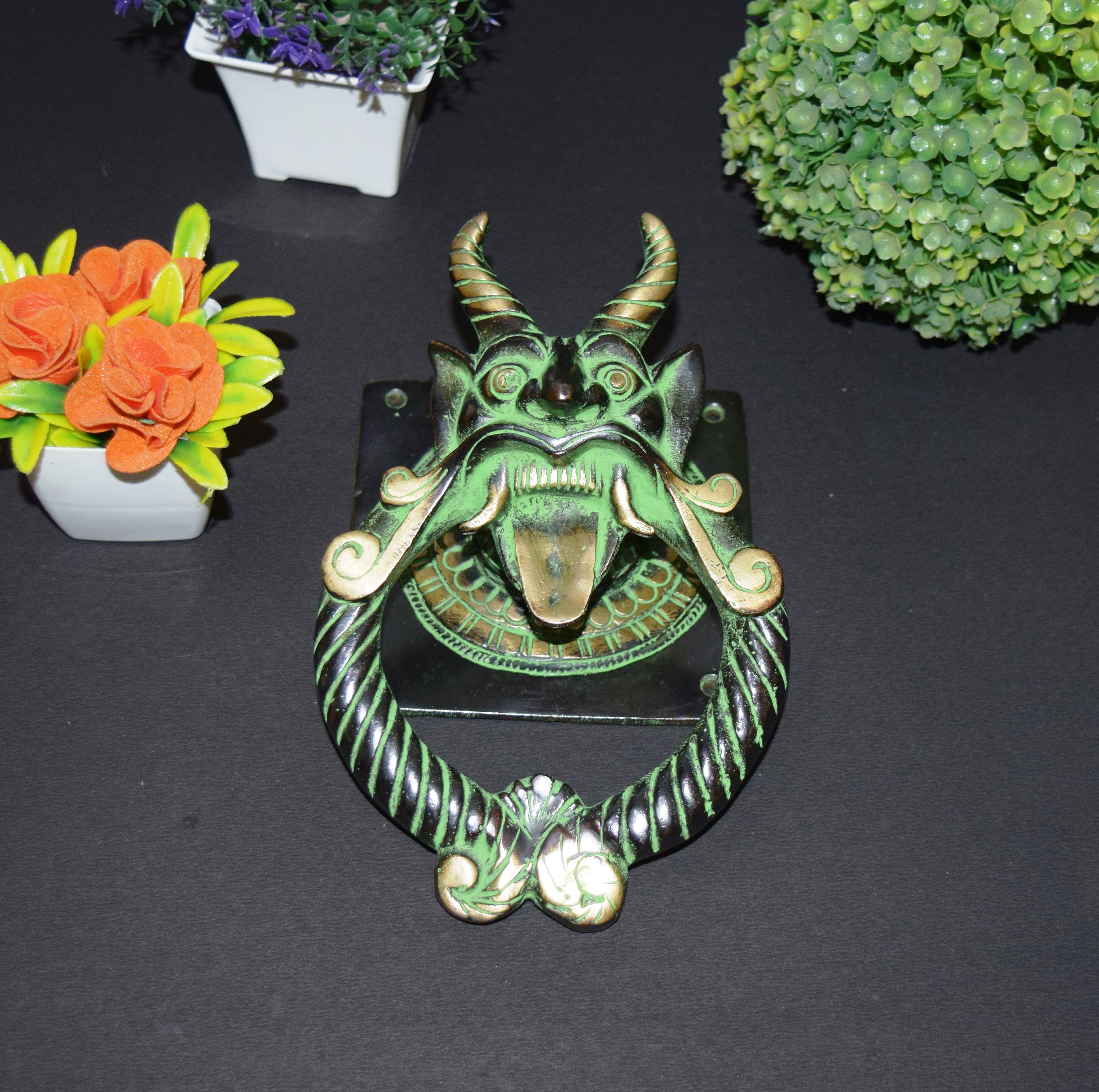 Brass Scary Ghost Door Bell Holy Terror Devil Face Knocker - Etsy UK