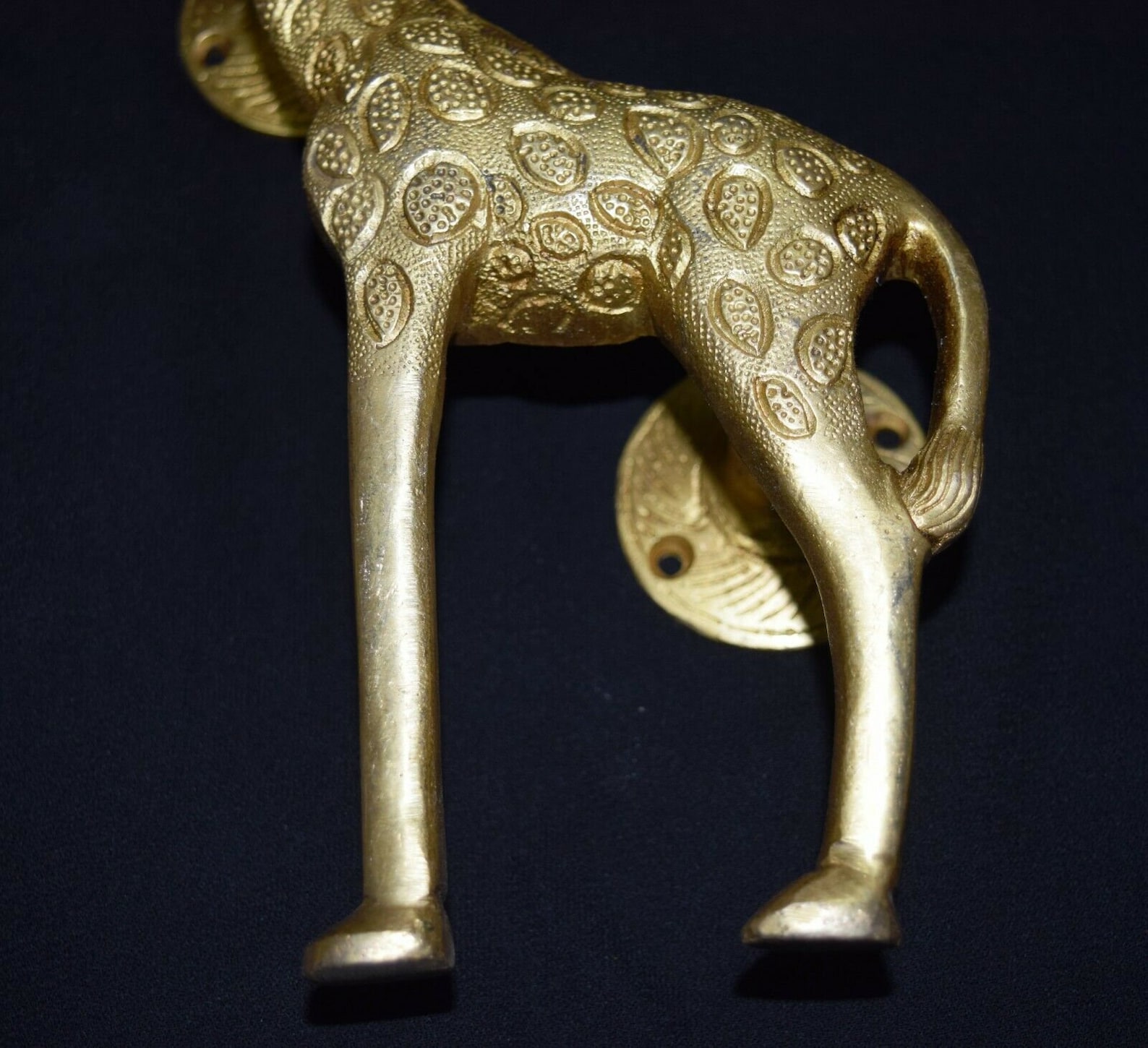 Reticulated Giraffe Door Handle | Made of Brass Animal Door Pull ...