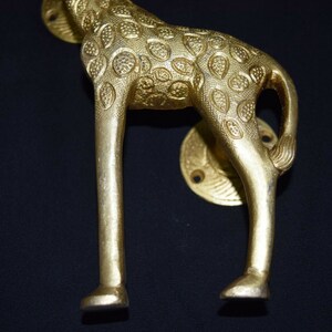 Reticulated Giraffe Door Handle | Made of Brass Animal Door Pull ...