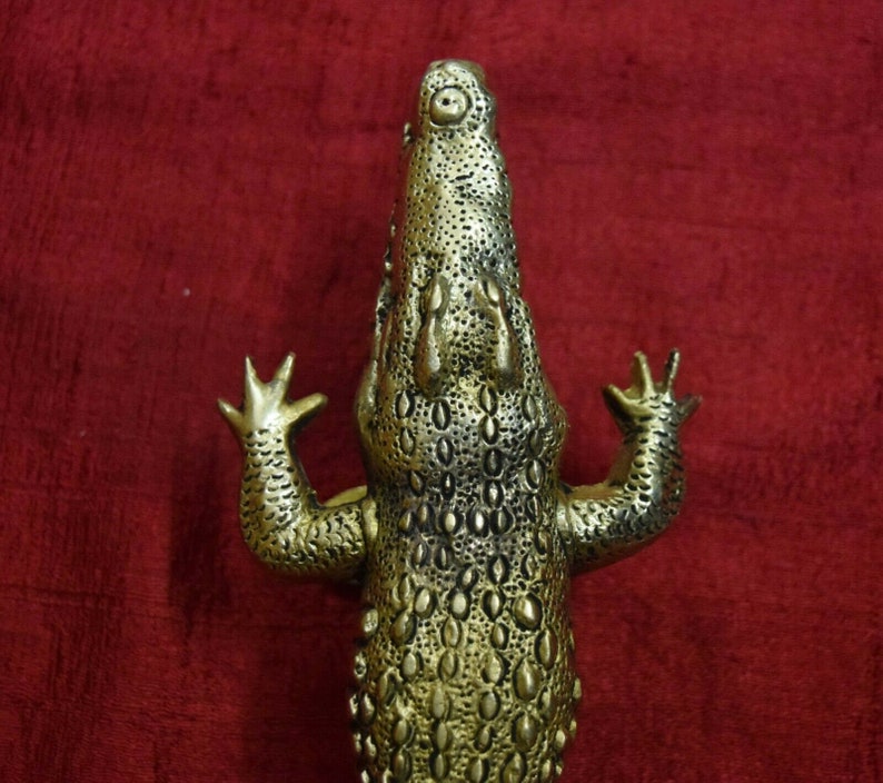 Wild Lizard Door Handle Brass Crocodile Door Pull Door | Etsy