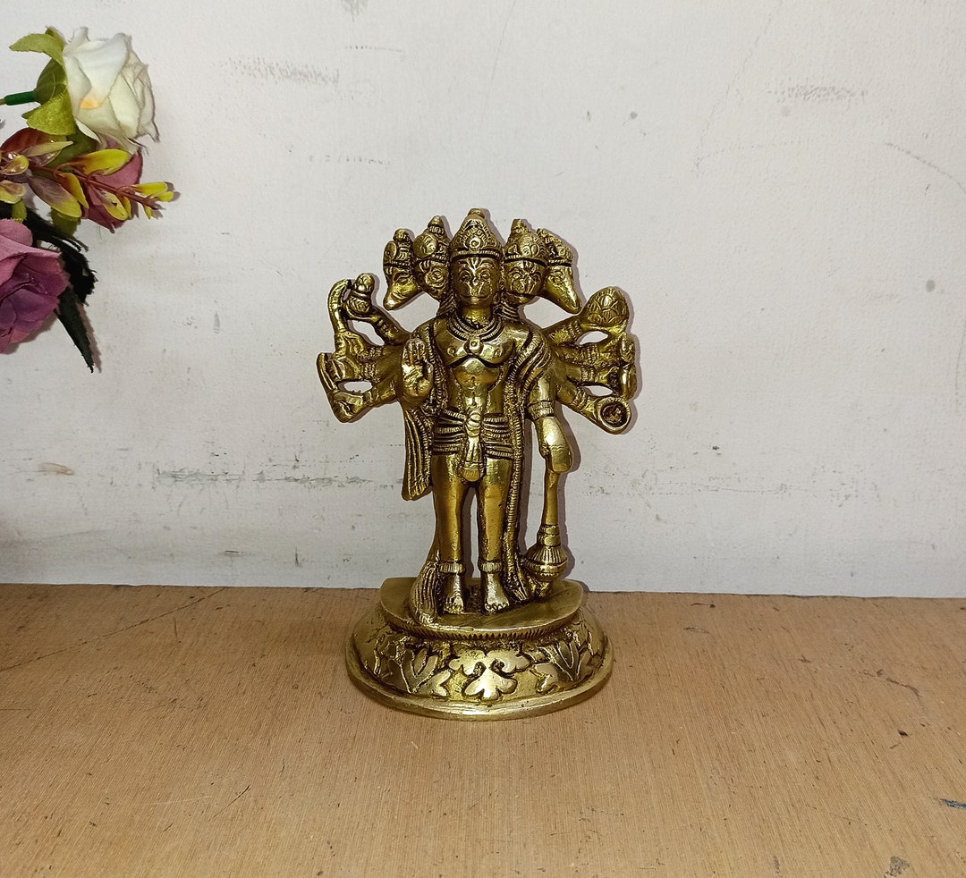 Multiple Arm Hanuman Sculpture | Brass Panchmukhi Bajrangbali Statue ...