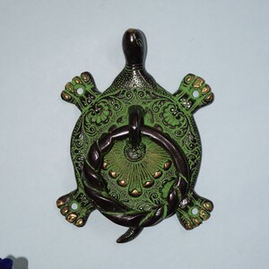 Turtle Shape Door Knocker | Tortoise Style Brass Door Bell Ring - Etsy