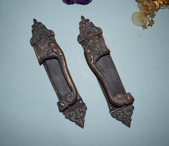 12'' Inches Elephant Door Handles Antique Color - Etsy