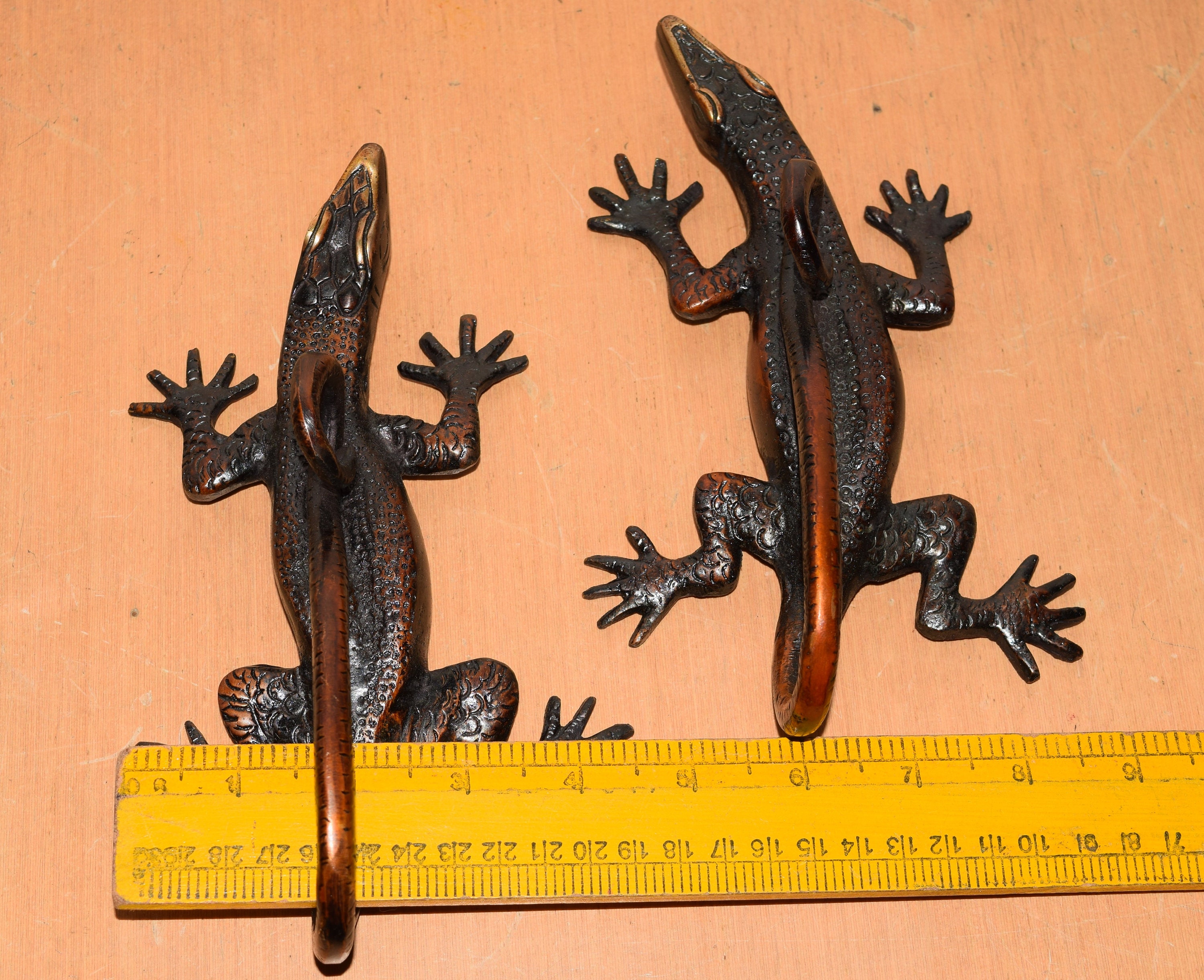 Exquisite Lizard Design 8 Door Handle Brass Komodo | Etsy