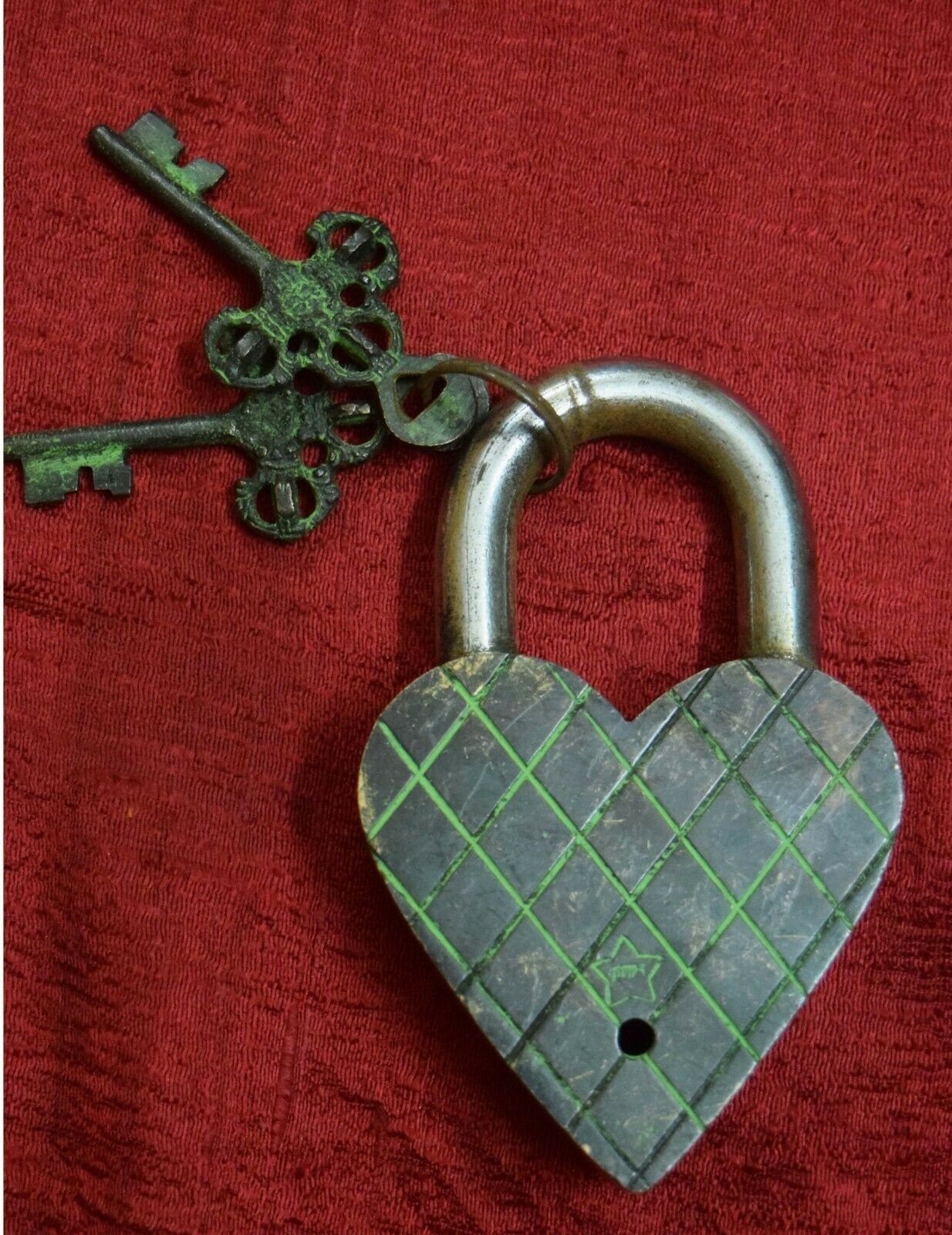 Heart Skull Lock With 02 Keys | Working Brass Padlock - Etsy