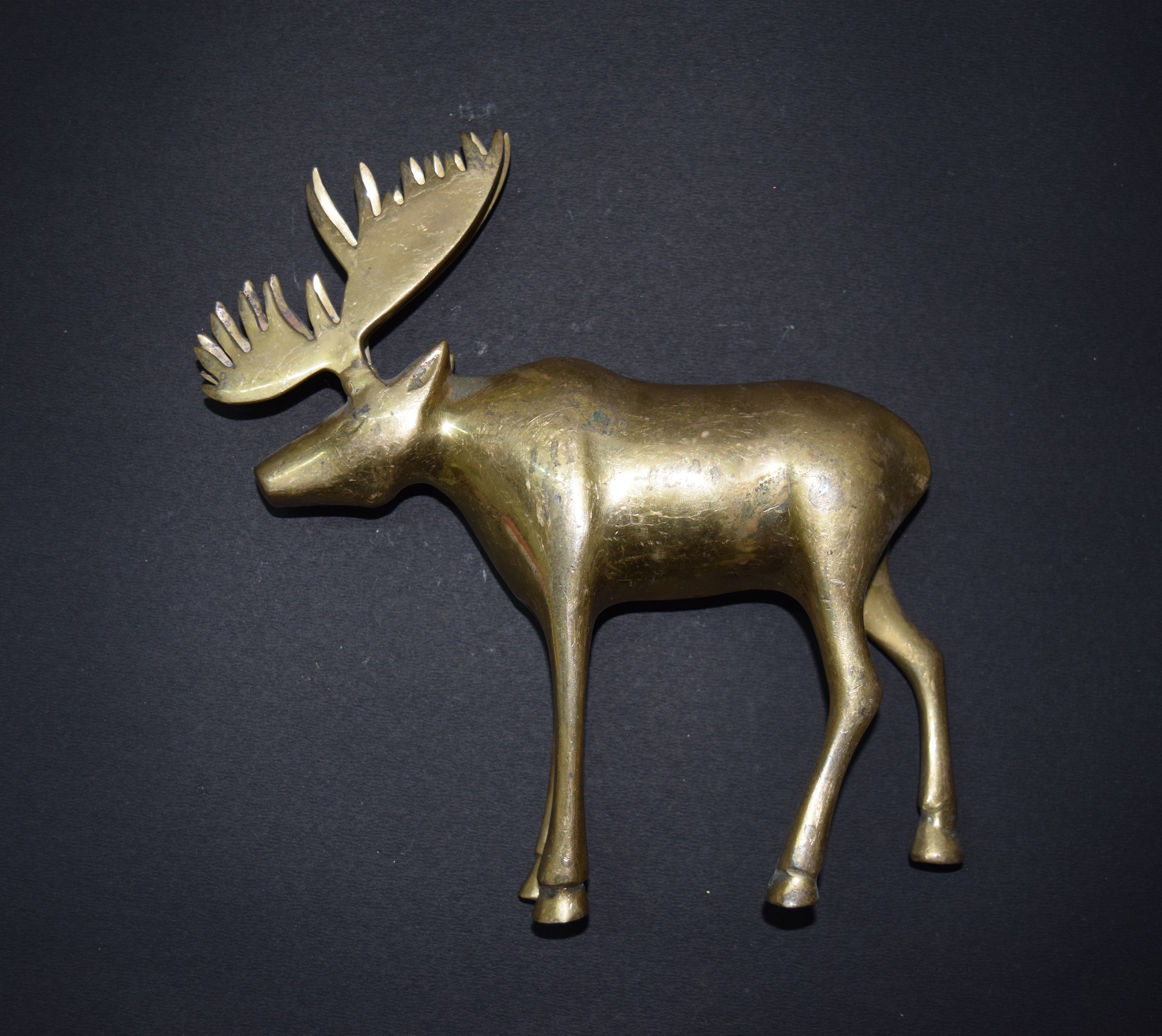 Brass Reindeer Statue Brass Animal Theme Showpiece | Etsy