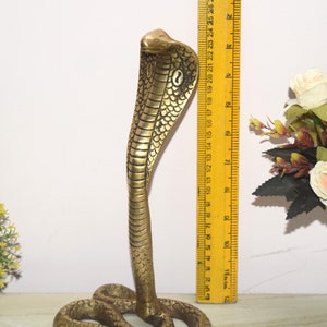 10'' Inches Lord Shiva Snake Idol | Egyptian Serpent Pure Brass Craft ...