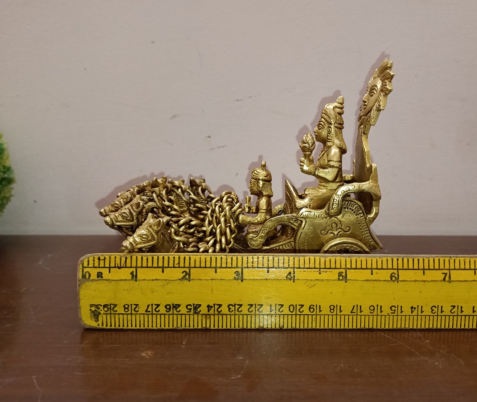 Lord Surya on His Seven Horses Chariot Brass Showpiece God Surya Dev ...